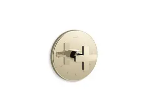 KOHLER Composed MasterShower Temperature Control Valve Trim With Cross Handle Vibrant French Gold