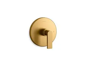 KOHLER Composed Mastershower Temperature Control Valve Trim With Lever Handle - Vibrant Brushed Moderne Brass