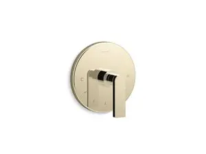 KOHLER Composed MasterShower Temperature Control Valve Trim With Lever Handle Vibrant French Gold