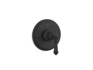 KOHLER Artifacts Mastershower Temperature Control Valve Trim With Lever Handle - Matte Black