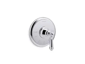 KOHLER Artifacts Mastershower Temperature Control Valve Trim With Lever Handle - Polished Chrome