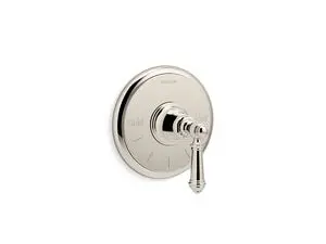 KOHLER Artifacts Mastershower Temperature Control Valve Trim With Lever Handle - Vibrant Polished Nickel