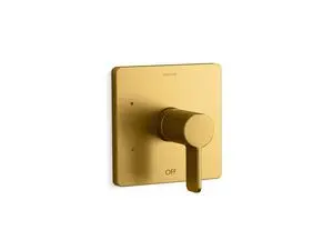 KOHLER Parallel Rite-Temp Shower Valve Trim Vibrant Brushed Moderne Brass