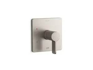 KOHLER Parallel Rite-Temp Shower Valve Trim Vibrant Brushed Nickel