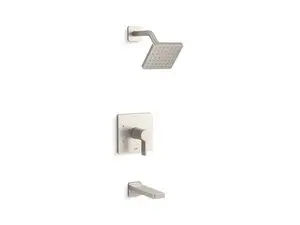 KOHLER Parallel Rite-temp Bath And Shower Trim Kit, 2.5 Gpm - Vibrant Brushed Nickel
