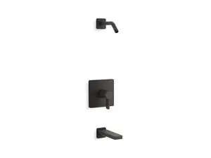 KOHLER Parallel Rite-Temp Bath And Shower Trim Kit, Without Showerhead Matte Black
