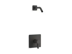 KOHLER Parallel Rite-temp Shower Trim Kit, Without Showerhead - Matte Black