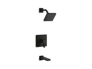 KOHLER Parallel Rite-Temp Bath And Shower Trim Kit, 1.75 Gpm Matte Black