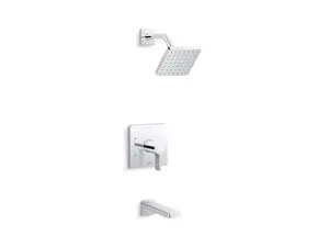 KOHLER Parallel Rite-Temp Bath And Shower Trim Kit, 1.75 Gpm Polished Chrome