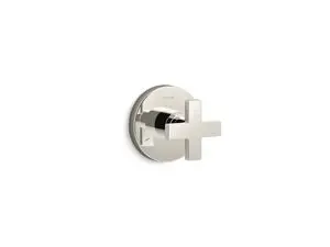 KOHLER Composed MasterShower Transfer Valve Trim With Cross Handle Vibrant Polished Nickel