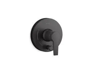 KOHLER Pitch Rite-Temp Valve Trim With Push-button Diverter Matte Black