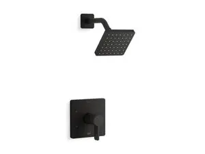 KOHLER Parallel Rite-Temp Shower Trim Kit,1.75 Gpm Matte Black