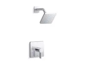 KOHLER Parallel Rite-temp Shower Trim Kit,1.75 Gpm - Polished Chrome