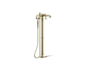 KOHLER Artifacts Floor-mount Bath Filler Trim With Handshower - Vibrant French Gold