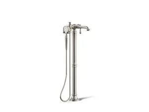 KOHLER Artifacts Floor-mount Bath Filler Trim With Handshower - Vibrant Polished Nickel