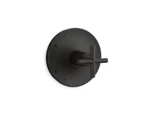 KOHLER Purist Rite-Temp Valve Trim With Cross Handle Matte Black
