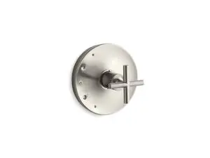 KOHLER Purist Rite-Temp Valve Trim With Cross Handle Vibrant Brushed Nickel