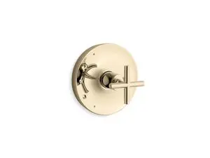 KOHLER Purist Rite-temp Valve Trim With Cross Handle - Vibrant French Gold