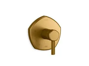 KOHLER Occasion Rite-temp Valve Trim With Lever Handle - Vibrant Brushed Moderne Brass