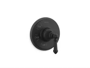 KOHLER Artifacts Rite-temp Valve Trim With Lever Handle - Matte Black