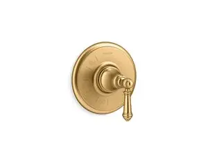 KOHLER Artifacts Rite-temp Valve Trim With Lever Handle - Vibrant Brushed Moderne Brass