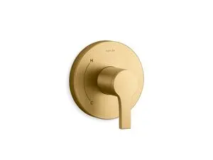 KOHLER Elate Rite-temp Valve Trim - Vibrant Brushed Moderne Brass