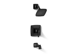 KOHLER Riff Rite-Temp Bath And Shower Trim Kit, 1.75 Gpm Matte Black
