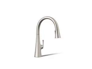 KOHLER Graze Touchless Pull-down Kitchen Sink Faucet With Three-function Sprayhead - One-color