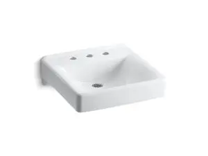 KOHLER Soho 20" X 18" Wall-mount/concealed Arm Carrier Bathroom Sink With 8" Widespread Faucet Holes - One-color