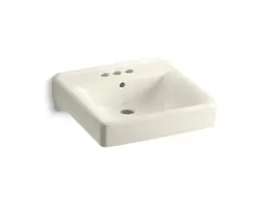 KOHLER Soho 20" X 18" Wall-mount/concealed Arm Carrier Arm Bathroom Sink With 4" Centerset Faucet Holes - One-color
