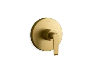 KOHLER Avid Rite-Temp Valve Trim With Lever Handle Vibrant Brushed Moderne Brass