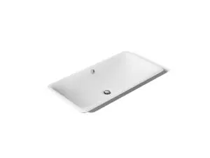 KOHLER Iron Plains 30" Rectangular Drop-in/undermount/vessel Bathroom Sink With White Painted Underside - One-color