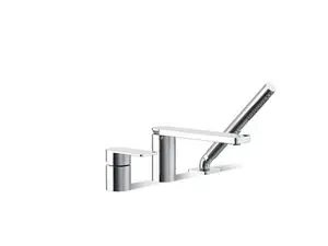 KOHLER Parallel Deck-mount Bath Faucet With Handshower - Polished Chrome