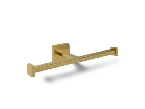 KOHLER Square Double Toilet Paper Holder - Vibrant Brushed Moderne Brass