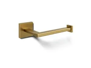 KOHLER Square Toilet Paper Holder Vibrant Brushed Moderne Brass