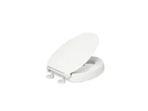 KOHLER Hyten Elevated Quiet-close Elongated Toilet Seat - White