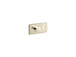 KOHLER Anthem One-outlet Recessed Mechanical Thermostatic Valve Control - Vibrant French Gold