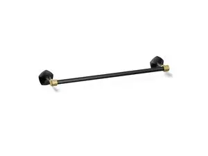 KOHLER Occasion 18" Towel Bar - Matte Black With Brushed Moderne Brass