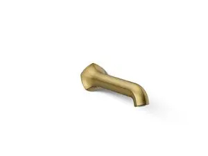 KOHLER Occasion Wall-mount Bath Spout With Straight Design, 8 - Vibrant Brushed Moderne Brass