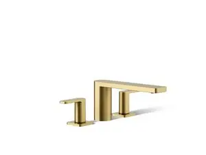 KOHLER Parallel Deck-mount Bath Faucet Vibrant Brushed Moderne Brass