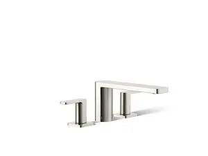KOHLER Parallel Deck-mount Bath Faucet Vibrant Polished Nickel