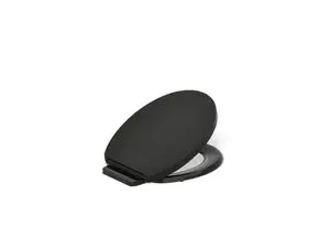 KOHLER Impro ReadyLatch Quiet-Close Round-front Toilet Seat Black Black