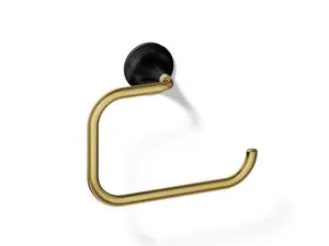KOHLER Tone Towel Ring Matte Black With Brushed Moderne Brass