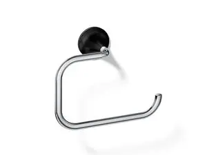 KOHLER Tone Towel Ring Polished Chrome With Matte Black