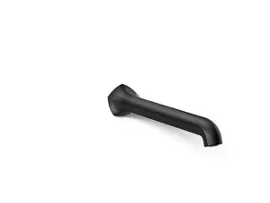 KOHLER Occasion Wall-mount Bath Spout With Straight Design, 12 - Matte Black