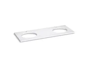 KOHLER Silestone Quartz 61" Vanity Top With Double Oval Cutouts - Eternal Statuario