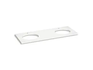 KOHLER Silestone Quartz 61" Vanity Top With Double Oval Cutouts - Miami White