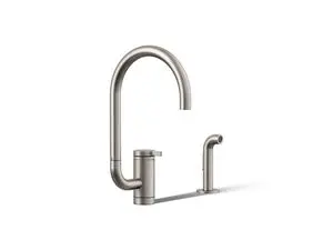 KOHLER Components Single-handle Kitchen Sink Faucet With Two-function Extended-reach Spout And Side Sprayer - One-color