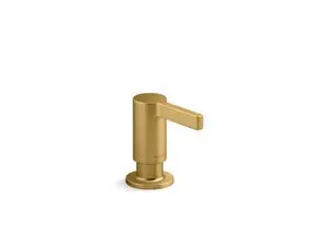 KOHLER Billet Soap/lotion Dispenser - Vibrant Brushed Moderne Brass