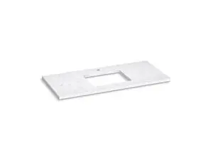 KOHLER Silestone 49" Quartz Vanity Top With Rectangular Cutout - Eternal Statuario
